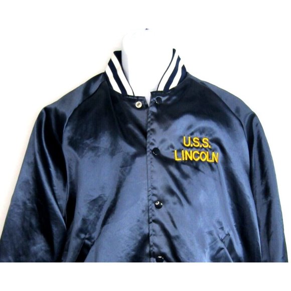 Aristo Jac | Jackets & Coats | Vintage Us Navy Uss Abe Lincoln Jacket ...